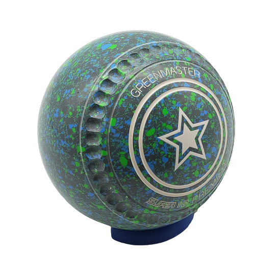 Greenmaster Super 10 Size 0 Iced Lime Star Logo - Dimpled | Lawnbowls ...